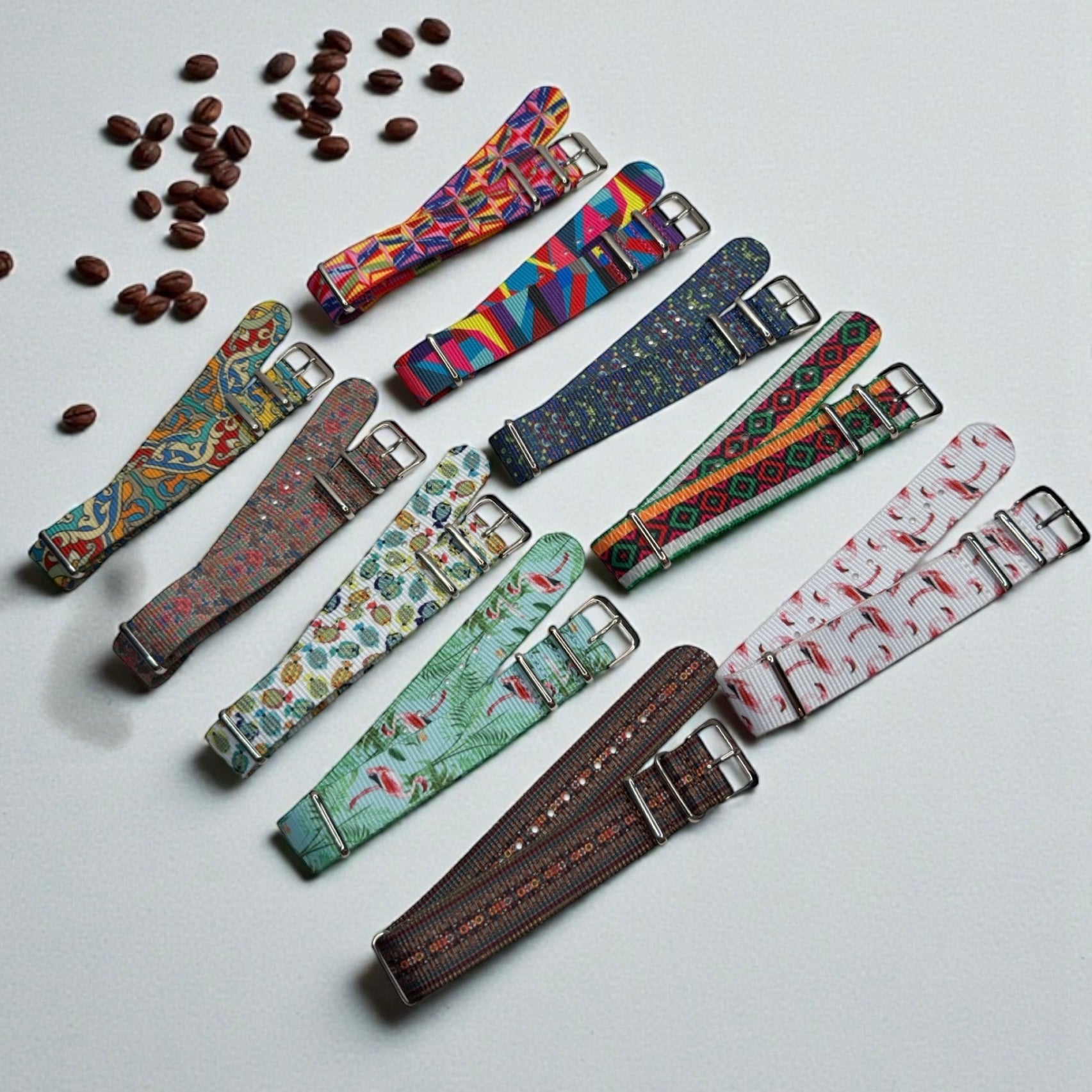 Graphic Print Military Watch Straps – wabistraps