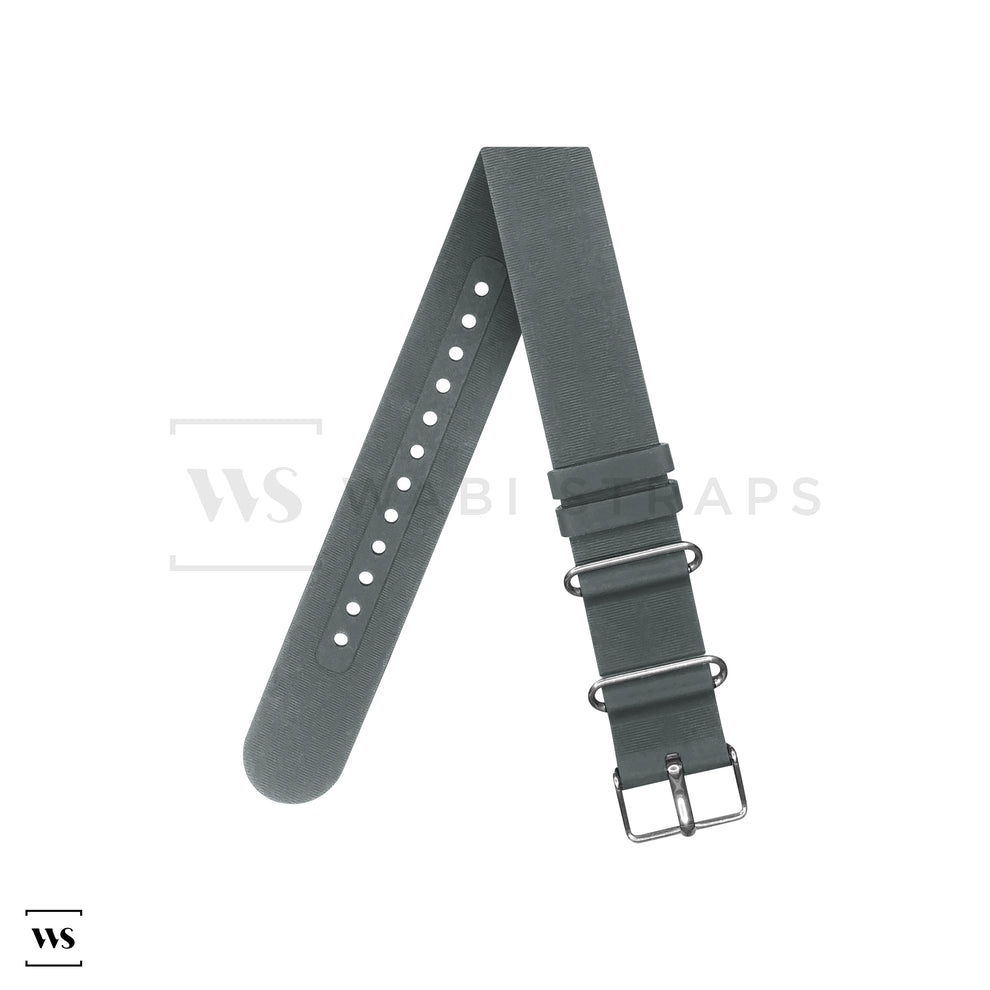 Grey Rubber Single Pass Strap – wabistraps