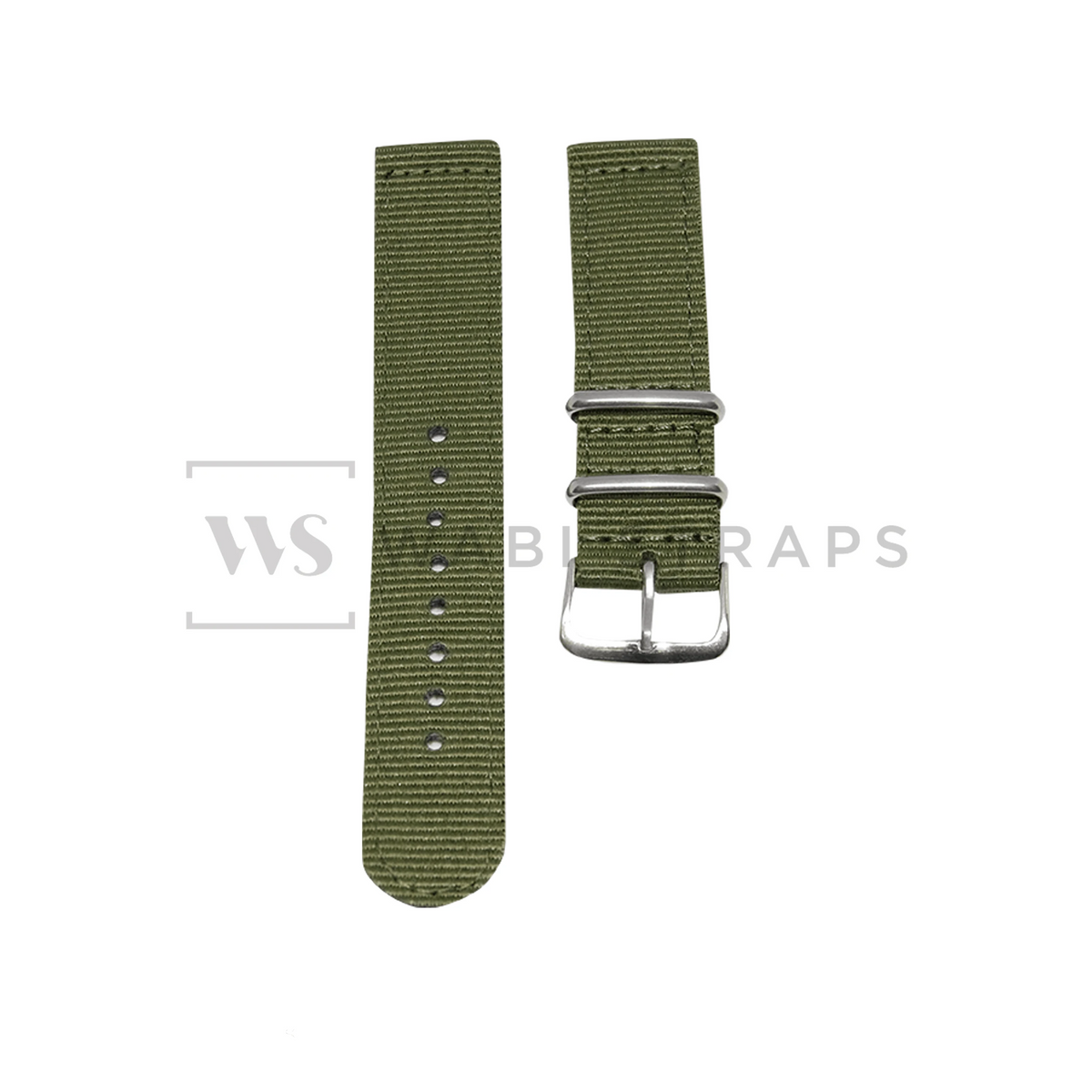 Army Green Basic Two Piece MilSpec Strap - wabistraps