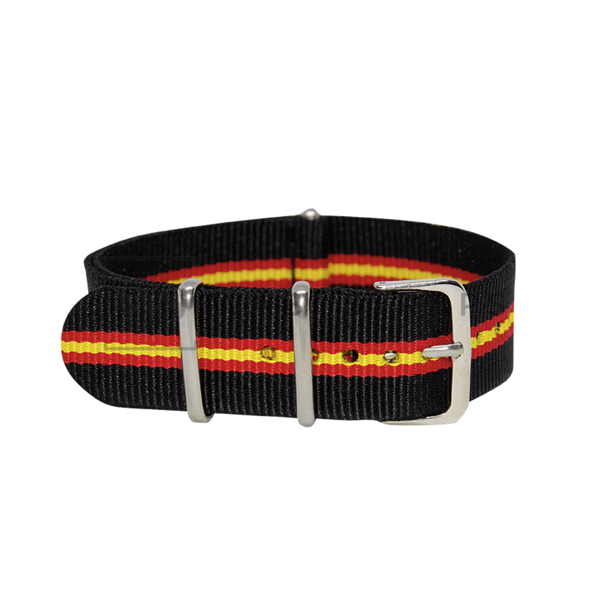 Black, Red & Yellow Regimental British Military Watch Strap - wabistraps