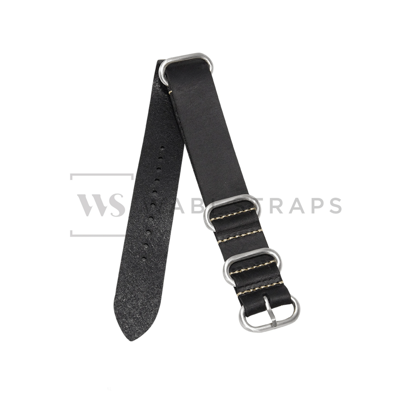 Leather One-Piece Straps | Pass Through Leather Watch Band - Wabistraps ...