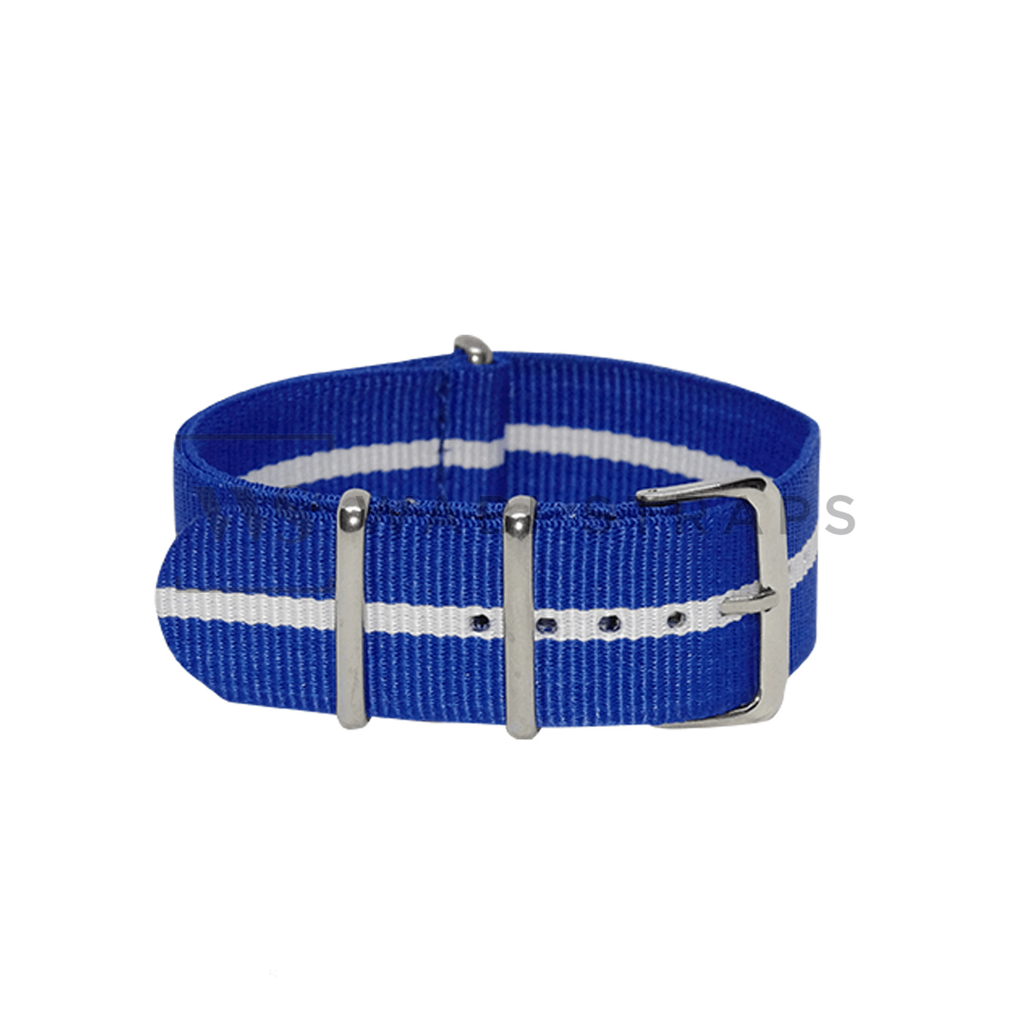 Blue & White Diver British Military Watch Strap - wabistraps