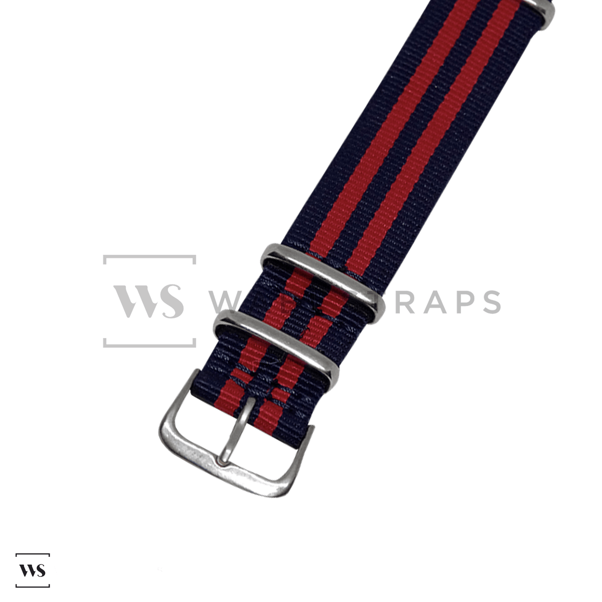 Dark Blue & Red Ballistic British Military Watch Strap - wabistraps