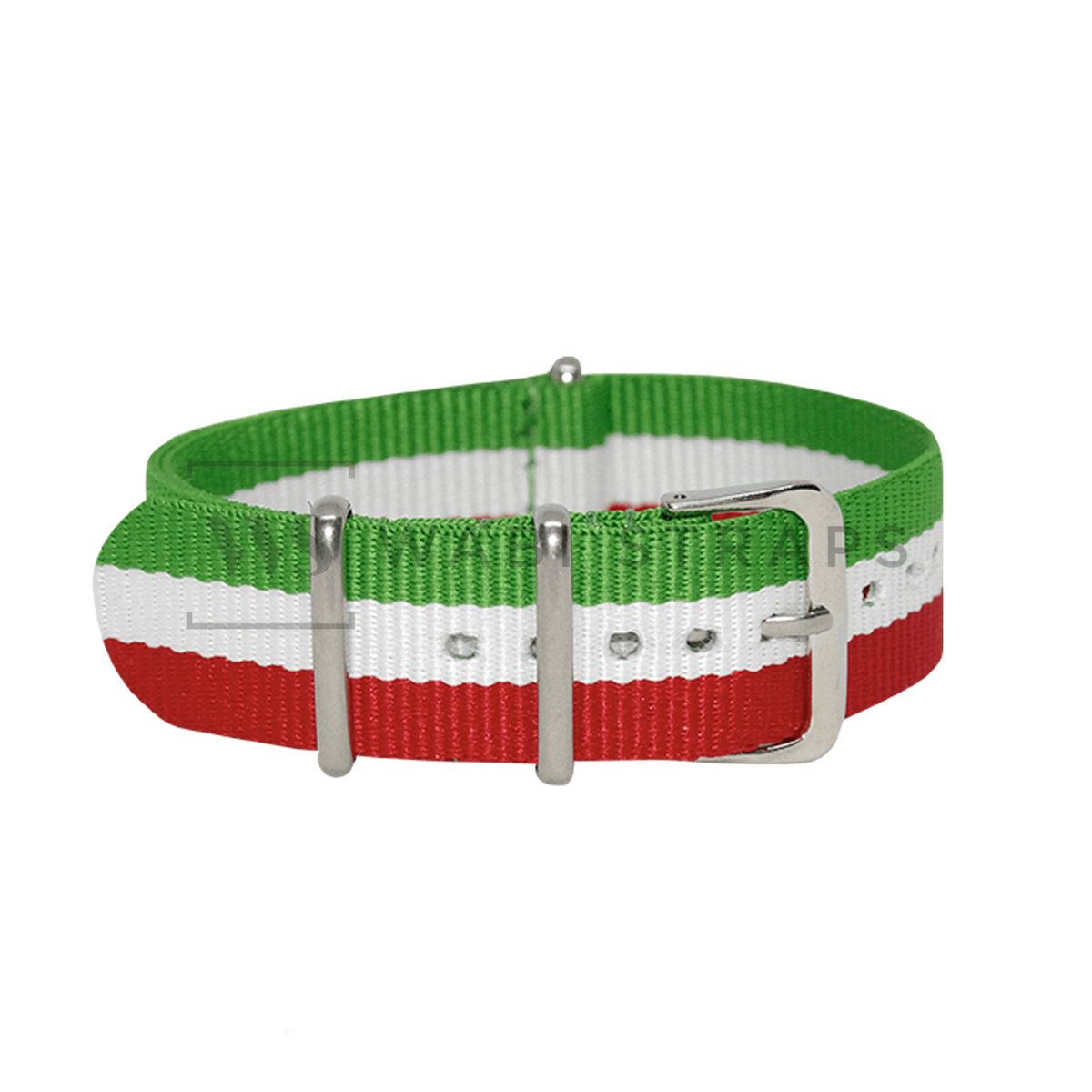 Italy Flag Classic British Military Watch Strap - wabistraps