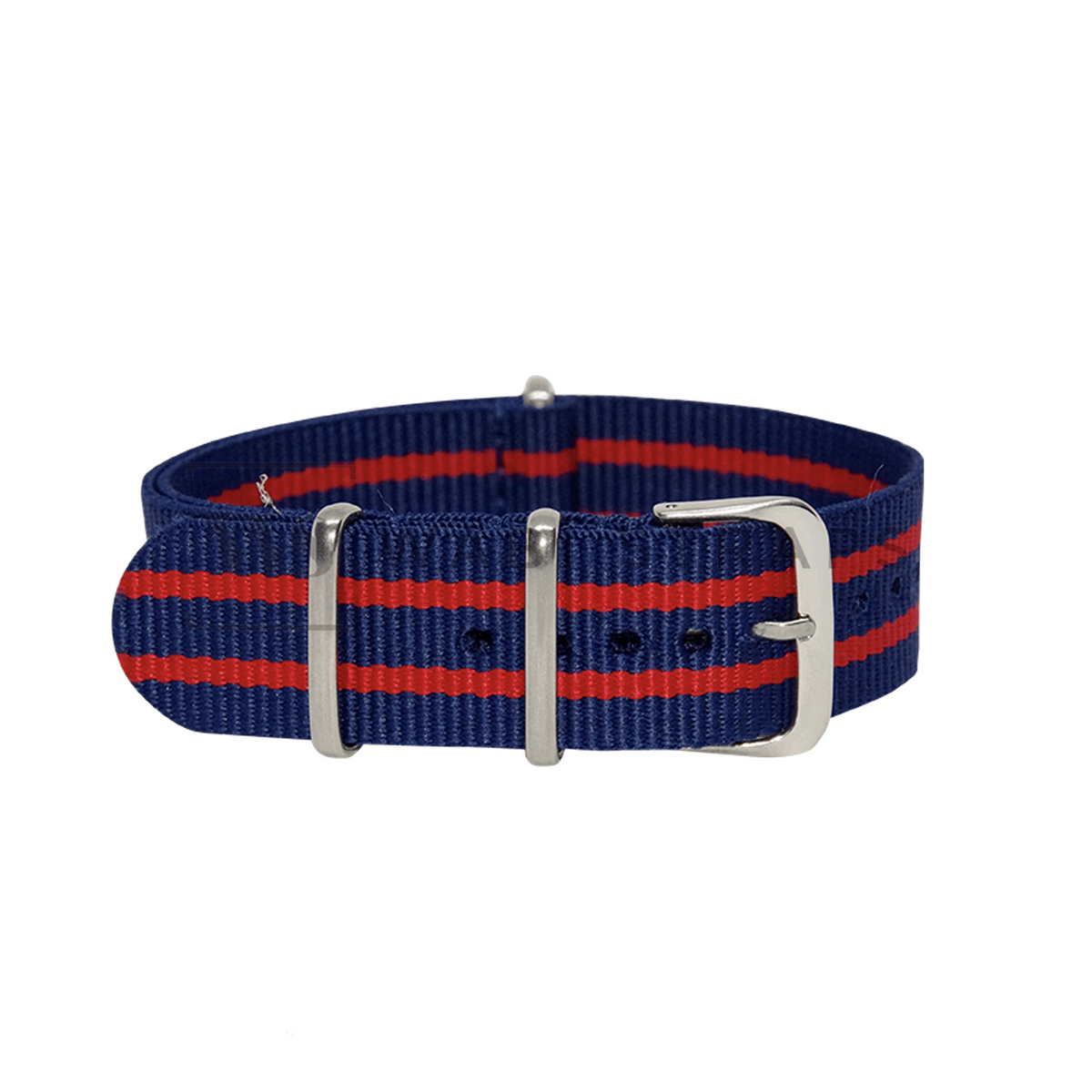 Navy Blue & Red Ballistic British Military Watch Strap - wabistraps