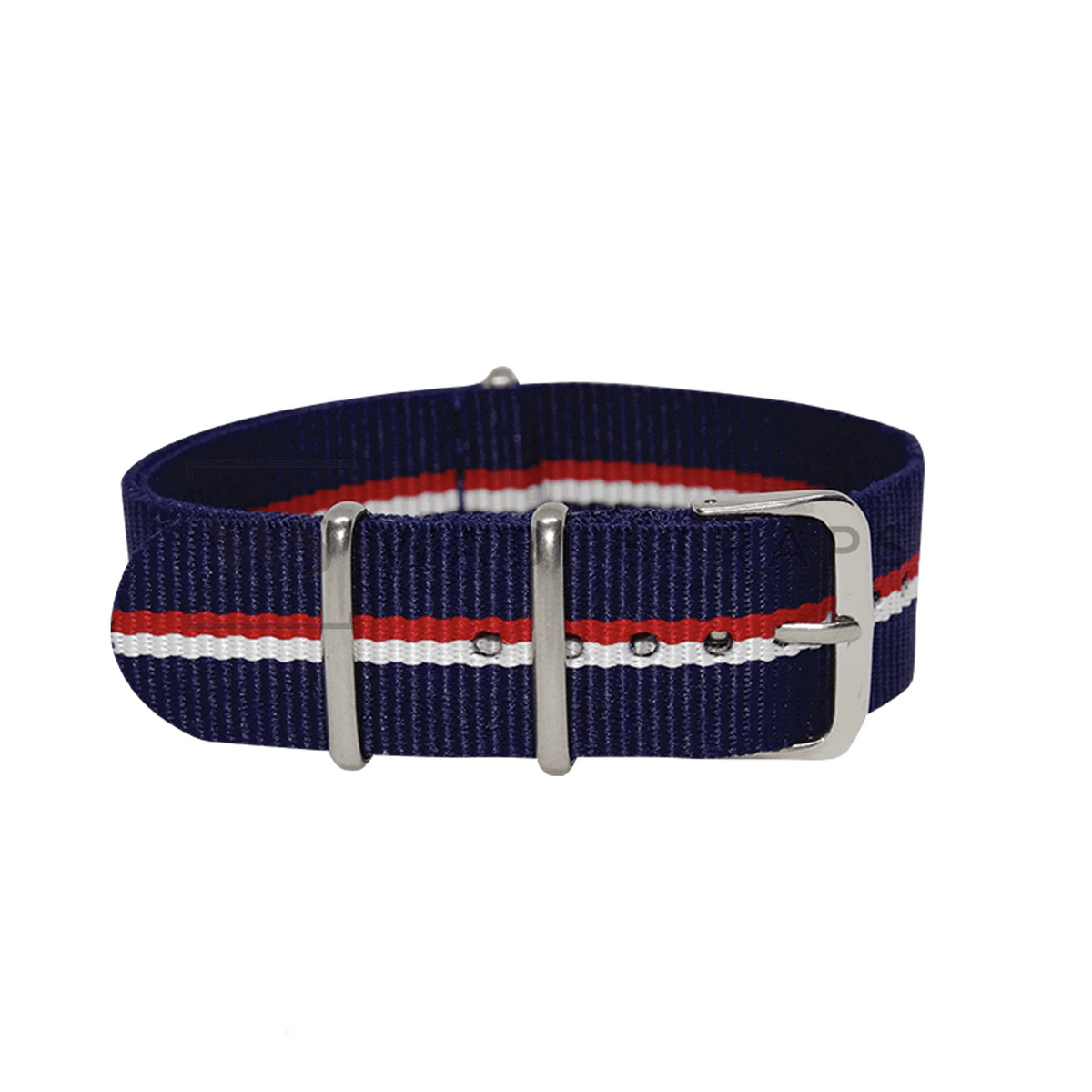 Navy Blue & Red/White Diver British Military Watch Strap - wabistraps