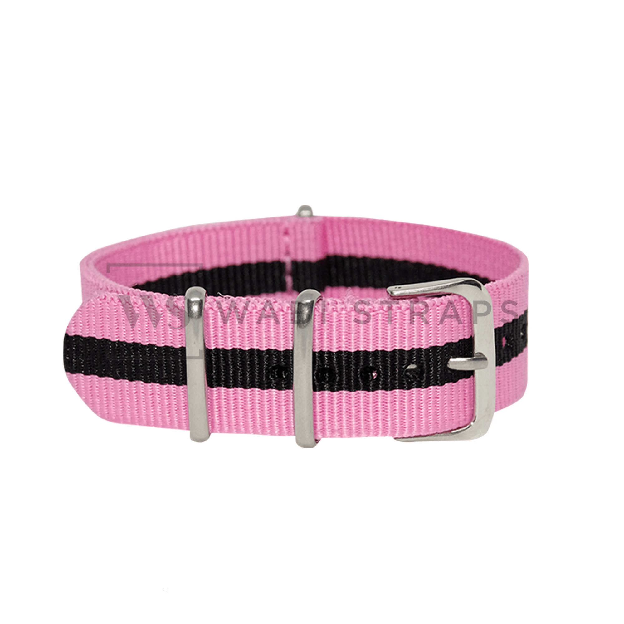 Pink & Black Classic British Military Watch Strap - wabistraps