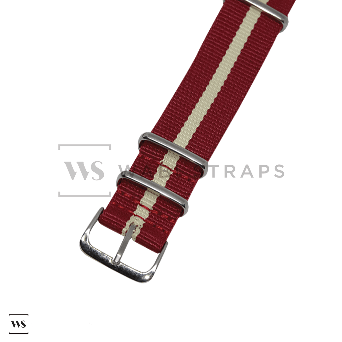 Red & Beige Diver British Military Watch Strap - wabistraps