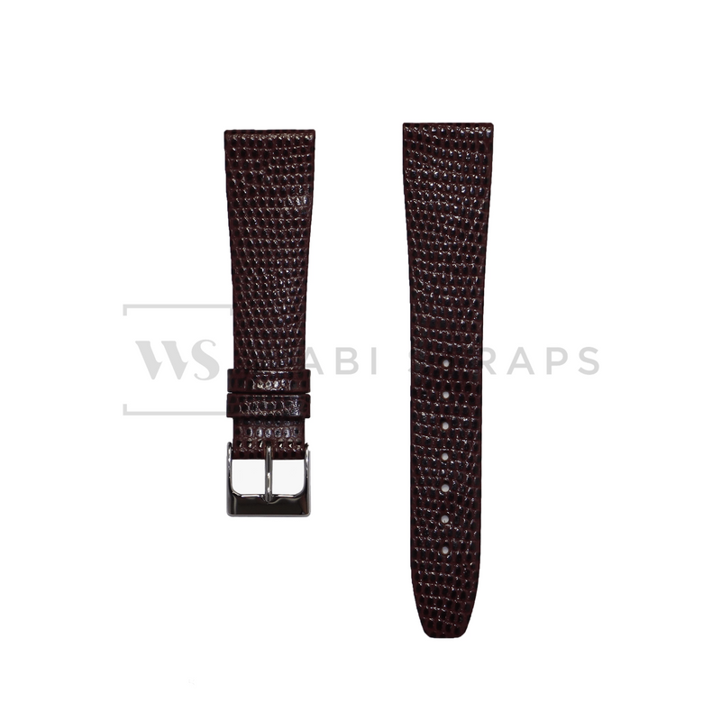 Red Lizard Leather Watch Strap - wabistraps