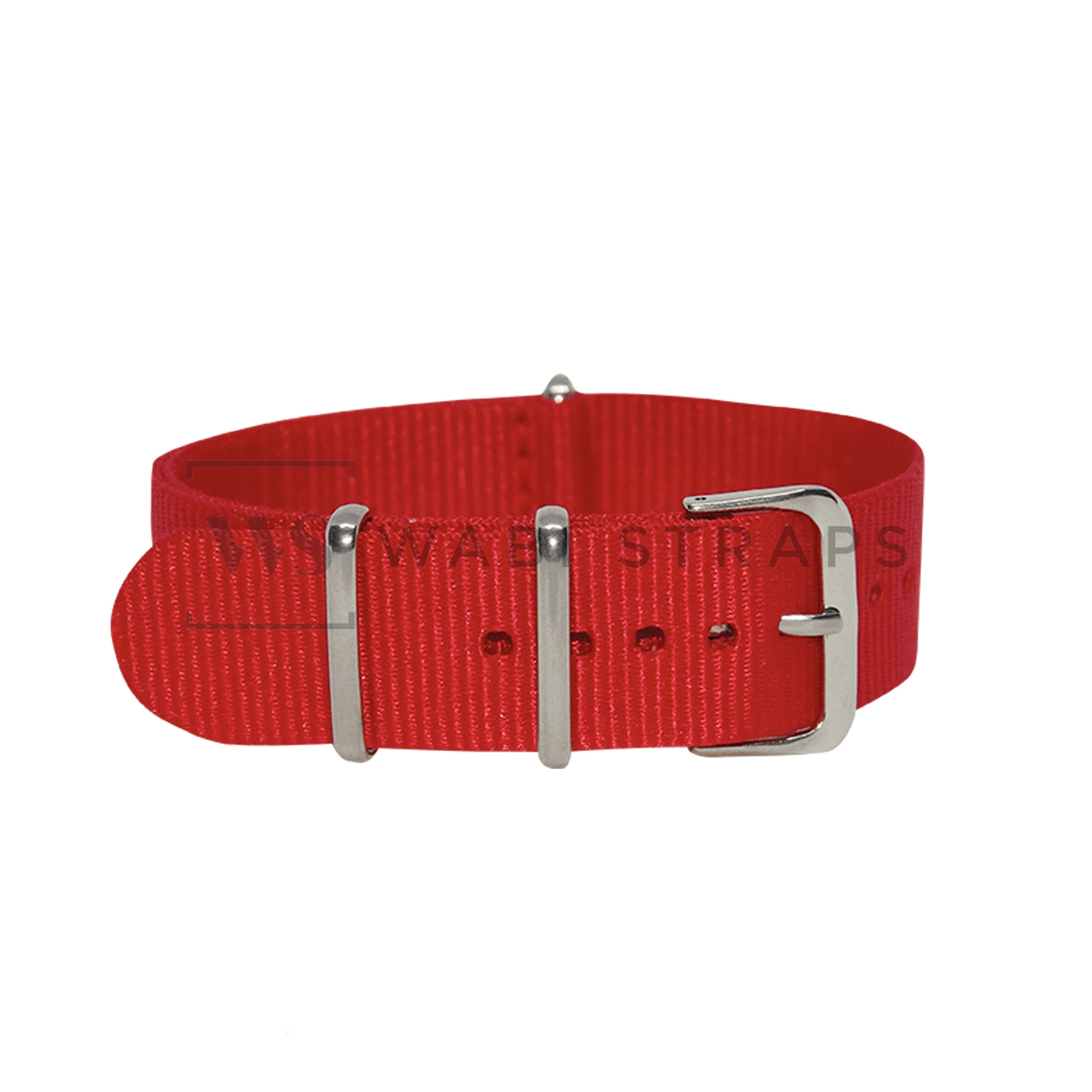 Red Neon British Military Watch Strap - wabistraps