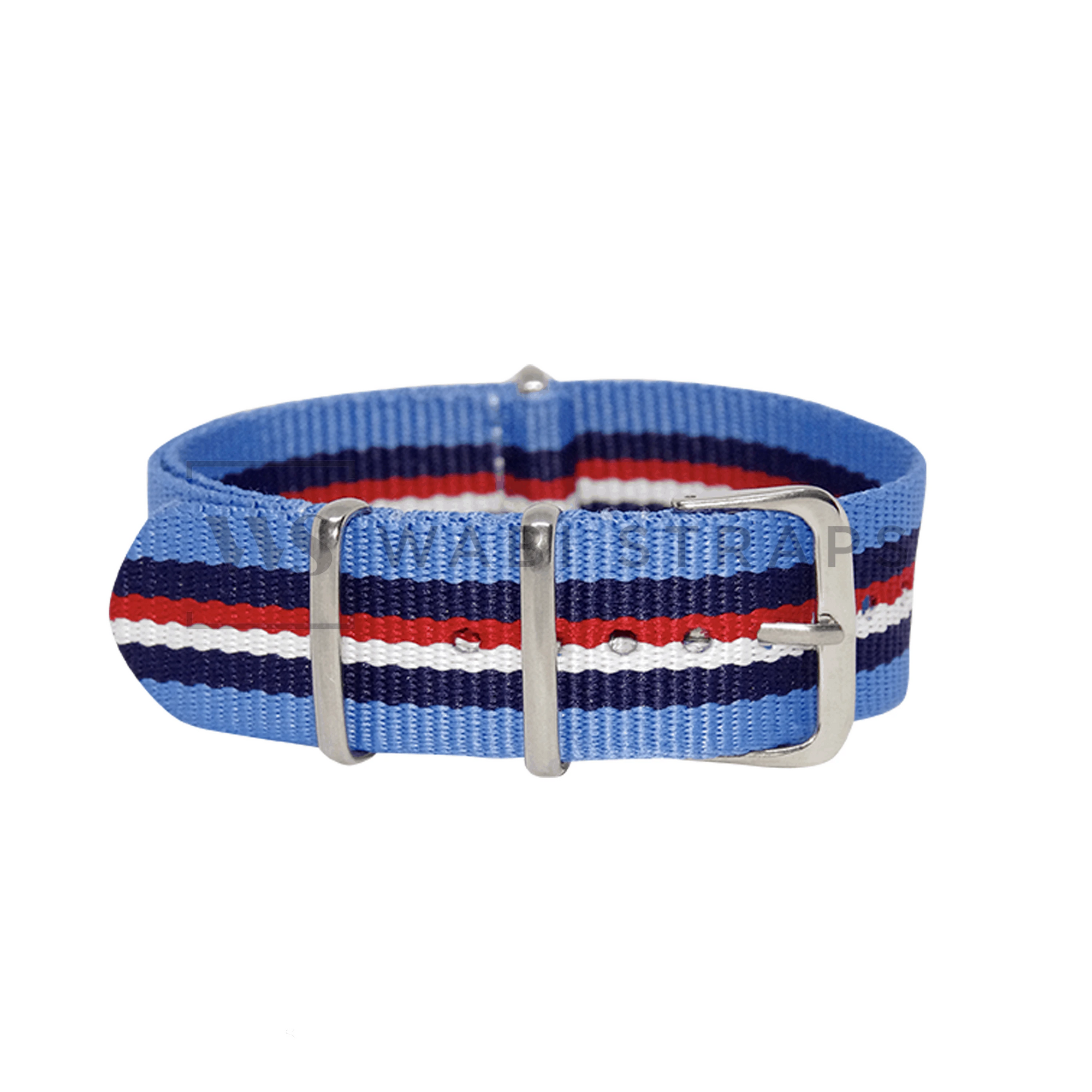 Sky Blue, Navy & Red/White Original British Military Watch Strap ...