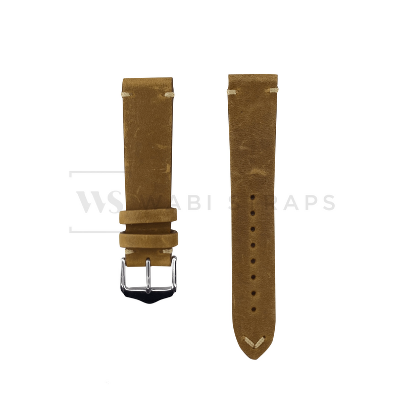 Tan Vintage Leather Watch Strap - wabistraps